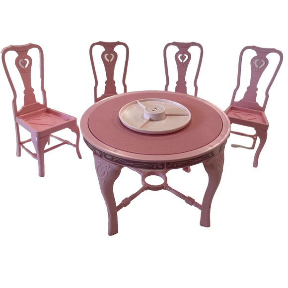 Mattel | Toys | Vintage Mattel Barbie Sweet Roses Round Dining Table ...